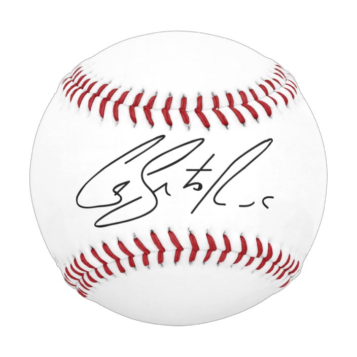 Baseball players autographed ball collectors item | Zazzle.com