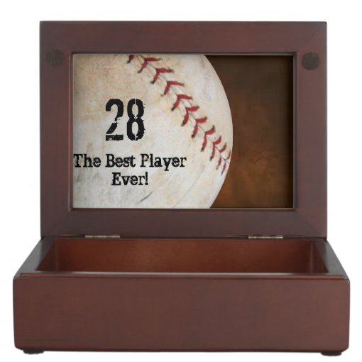 Baseball Player's Personalized Custom Keepsake Box | Zazzle