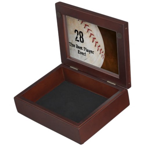 Baseball Player's Personalized Custom Keepsake Box | Zazzle