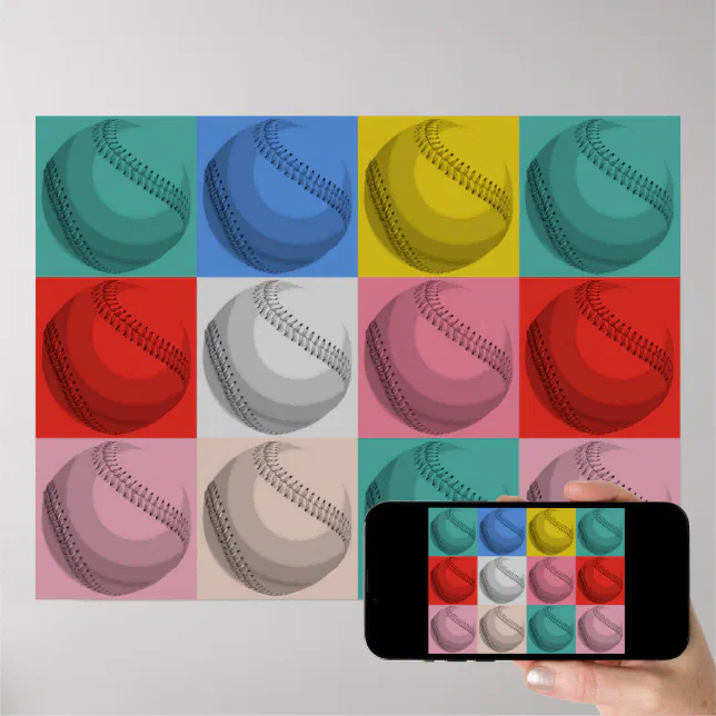 Baseball Pop Art Poster | Zazzle