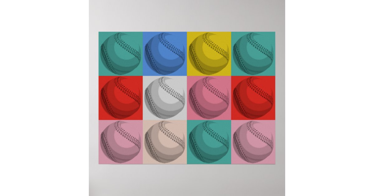 Baseball Pop Art Poster | Zazzle