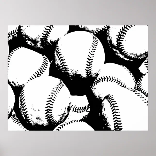 Baseball Pop Art - Sports Baseballs Poster | Zazzle