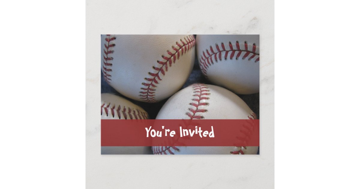 Baseball Postcard Invitation | Zazzle