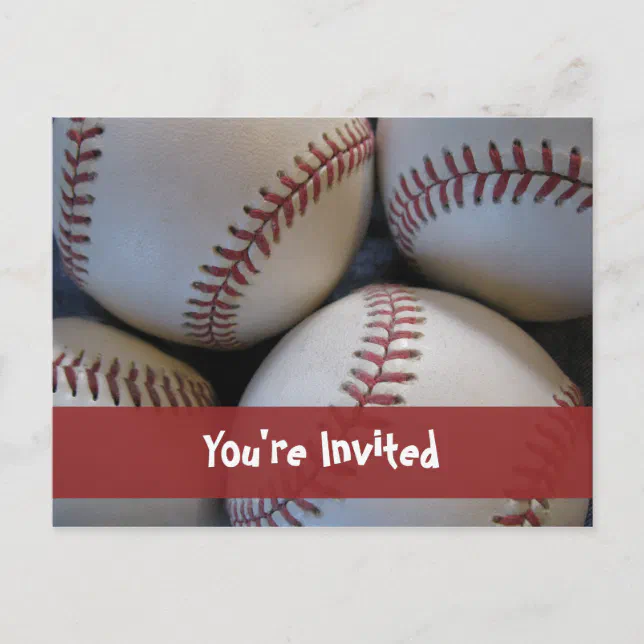 Baseball Postcard Invitation | Zazzle