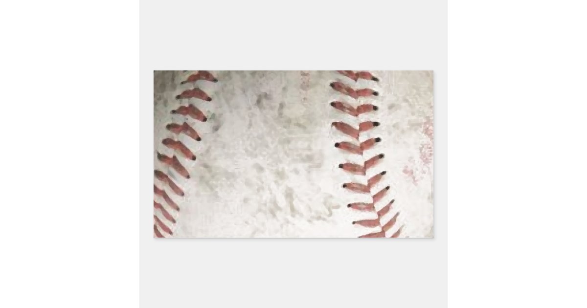 Baseball Rectangular Sticker | Zazzle