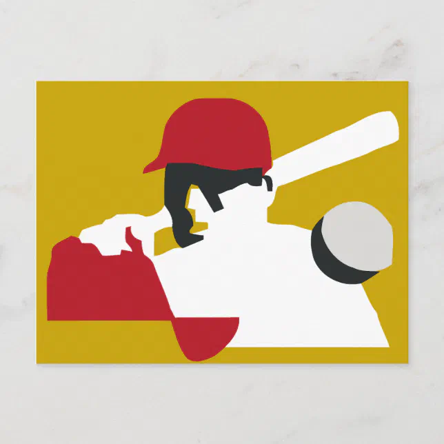 Baseball retro art postcard | Zazzle