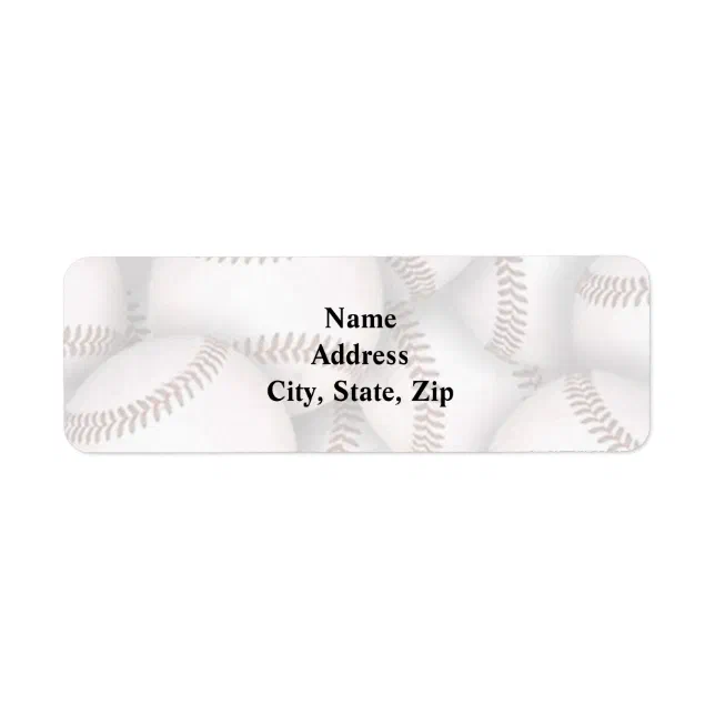 Baseball Return Address Label | Zazzle