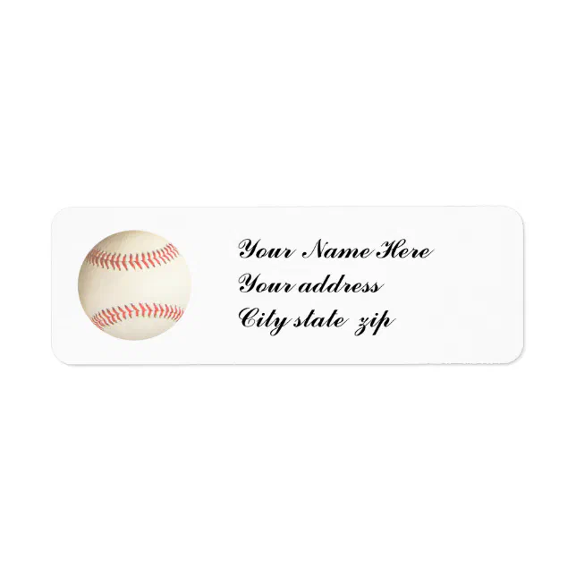 BASEBALL,- RETURN ADDRESS LABELS | Zazzle