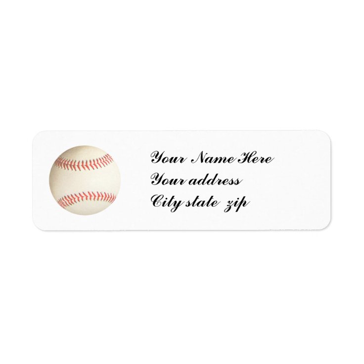 BASEBALL,- RETURN ADDRESS LABELS | Zazzle