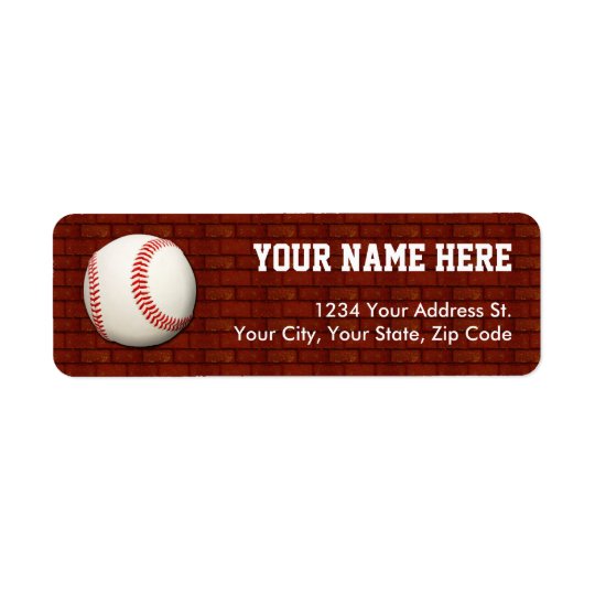 Baseball Return Address Labels | Zazzle.com