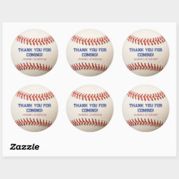 Baseball Rookie of the Year Birthday Boy Classic Round Sticker | Zazzle