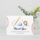 Baseball Rookie of the Year First Birthday Thank You Card | Zazzle