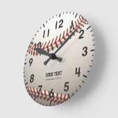 Baseball Round Clock | Zazzle