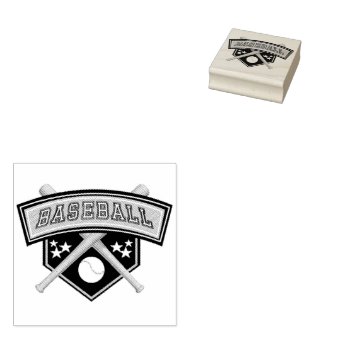 Baseball Rubber Stamp | Zazzle
