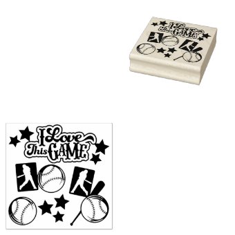 Baseball Rubber Stamp | Zazzle