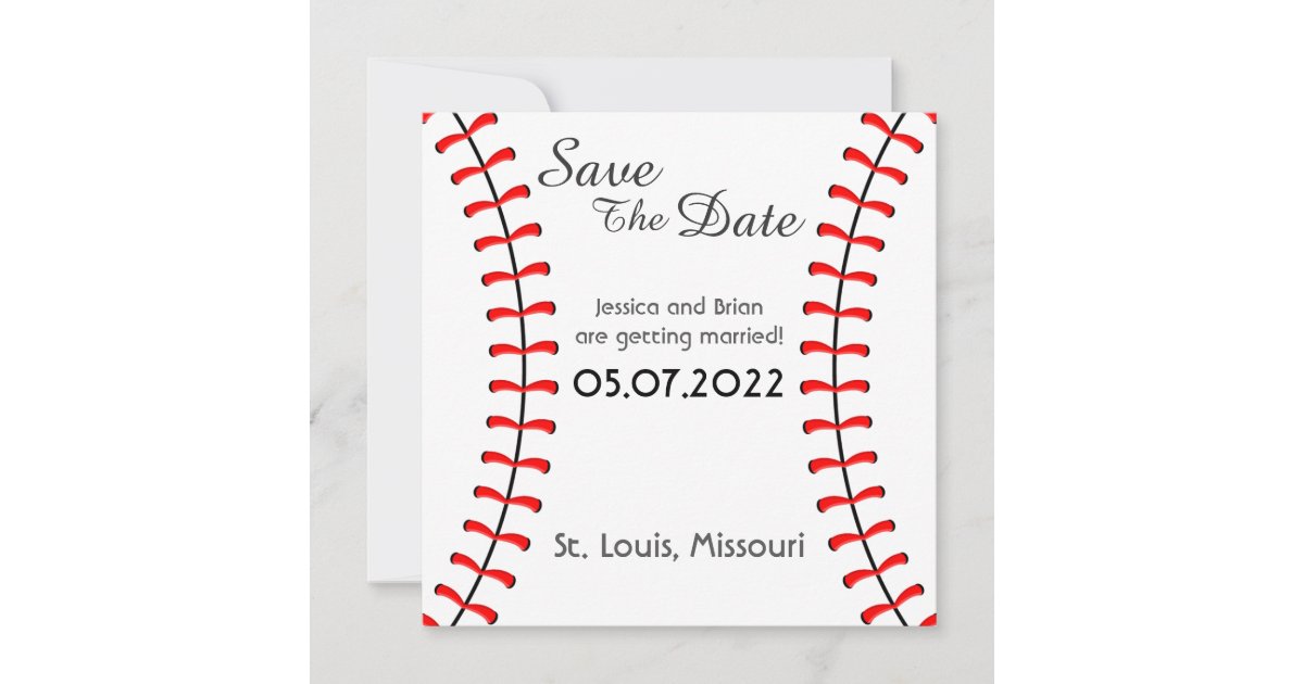 Baseball Save The Date | Zazzle