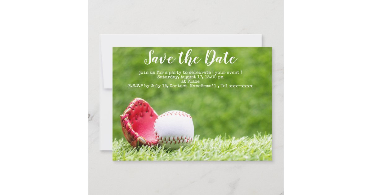 Baseball save the date invitation | Zazzle