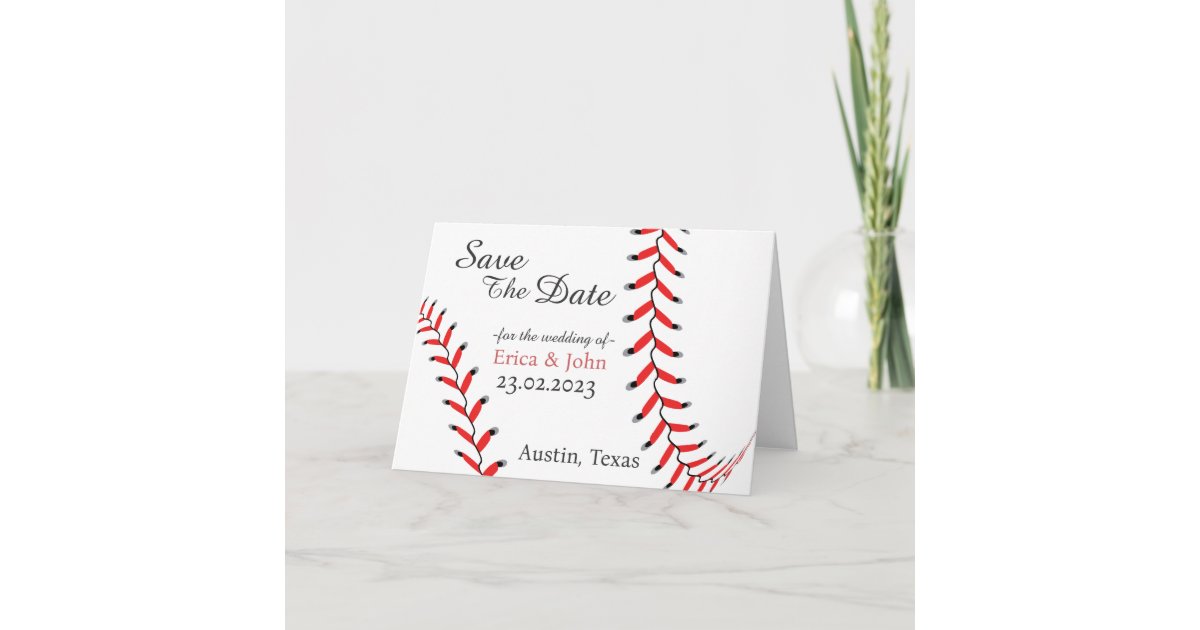 Baseball Save The Date Invitation | Zazzle