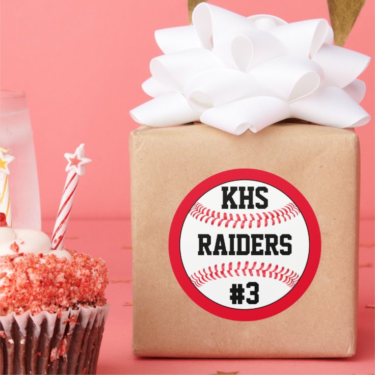 Baseball School Letters, Team Name & Player Number Classic Round ...