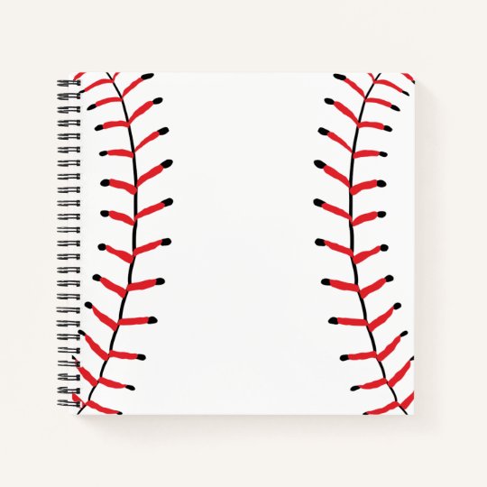 Baseball Seams Sports Style Baseball Theme Notebook | Zazzle.com