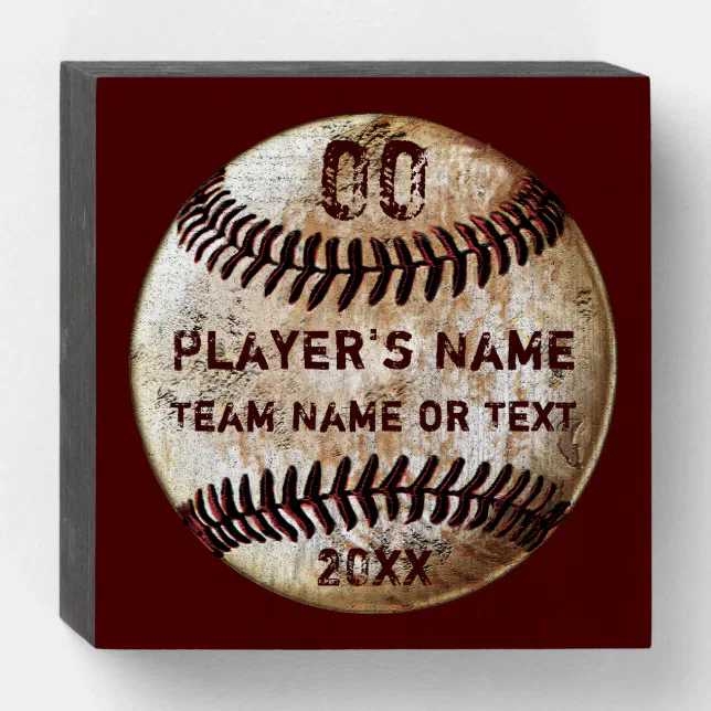 Baseball Senior Night Gift Ideas, Personalized Wooden Box Sign | Zazzle