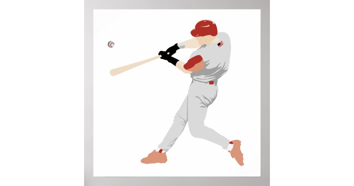 Baseball Slugger Poster | Zazzle