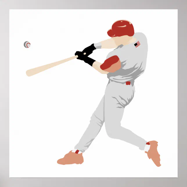 Baseball Slugger Poster | Zazzle