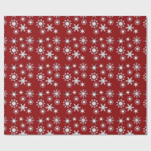 Baseball snowflakes wrapping paper | Zazzle