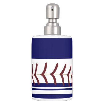 Baseball Soap Dispenser And Toothbrush Holder | Zazzle