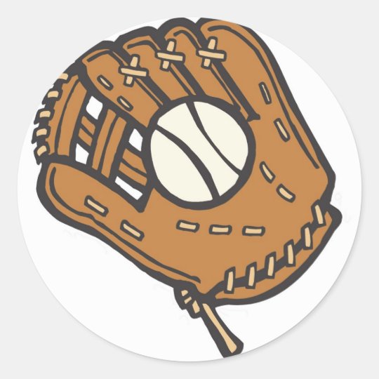 baseball/softball classic round sticker | Zazzle.com