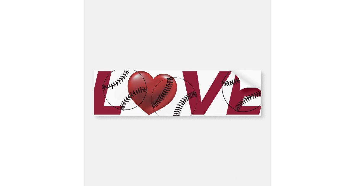 Baseball softball lover, bumper, ice chest sticker | Zazzle