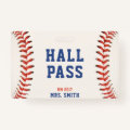 Baseball Softball School Teacher Student Hall Pass Badge | Zazzle