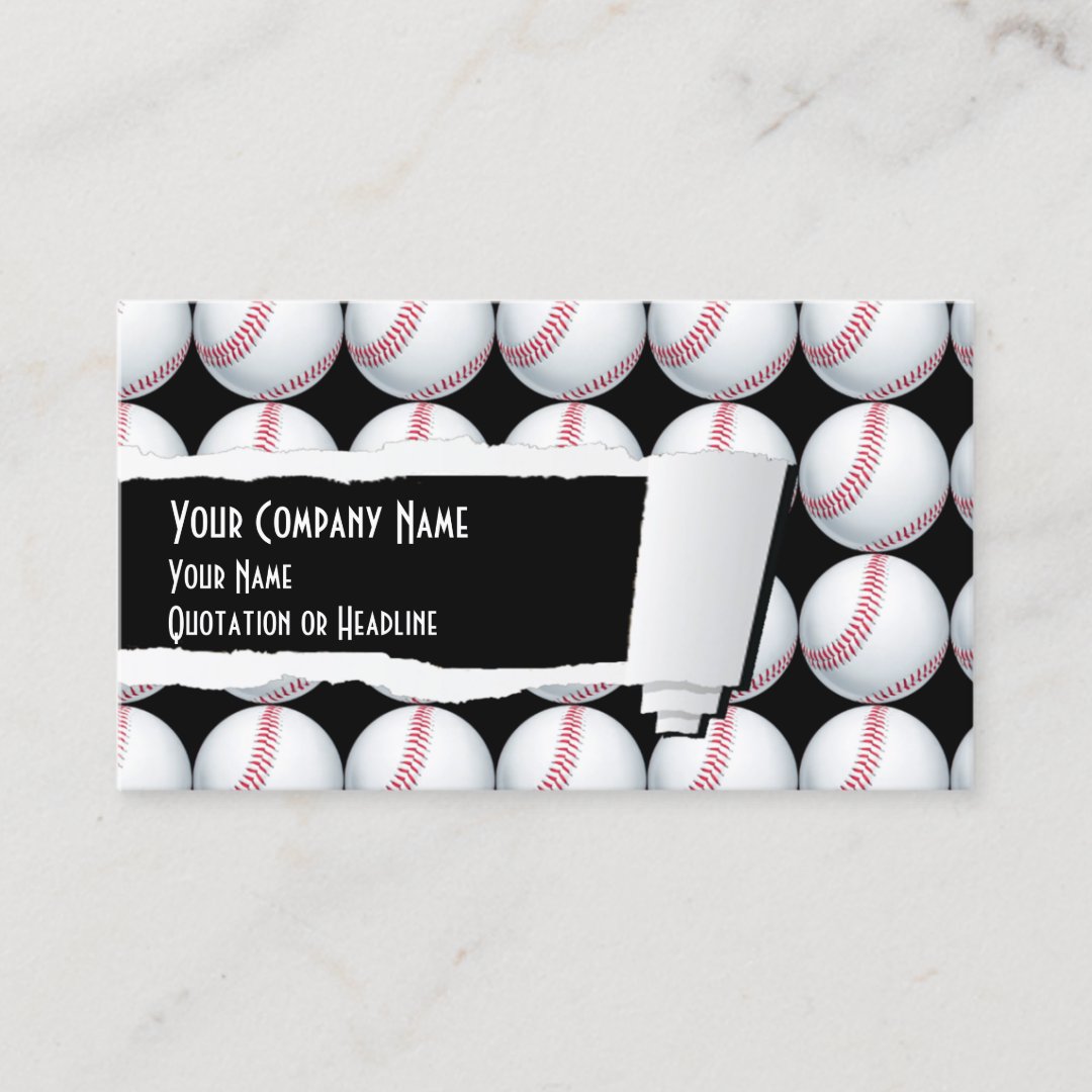 Baseball Sport Business Card | Zazzle