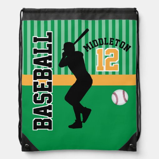 Baseball Sport - Green and Gold Backpack | Zazzle