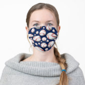 Baseball Sport Lace Balls Patern Adult Cloth Face Mask | Zazzle