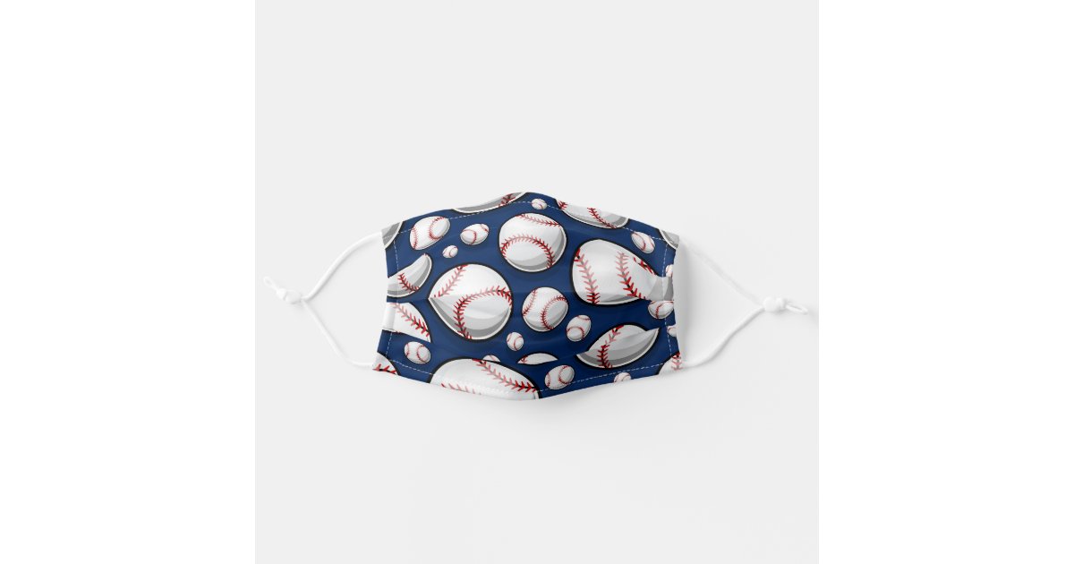 Baseball Sport Lace Balls Patern Adult Cloth Face Mask | Zazzle
