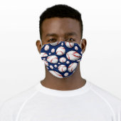 Baseball Sport Lace Balls Patern Adult Cloth Face Mask | Zazzle