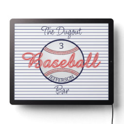 Baseball Sports Bar LED Sign | Zazzle