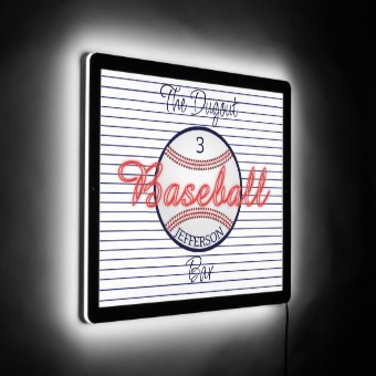 Baseball Sports Bar LED Sign | Zazzle
