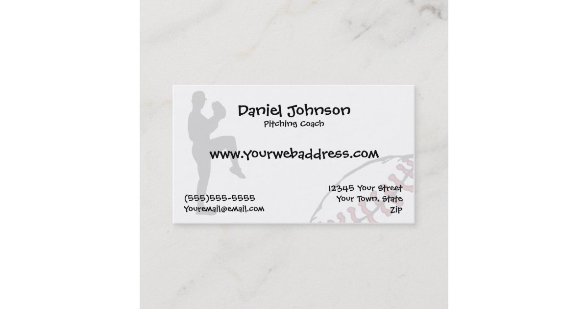 Baseball Sports Business Card | Zazzle