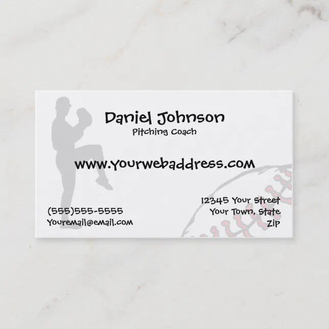 Baseball Sports Business Card | Zazzle