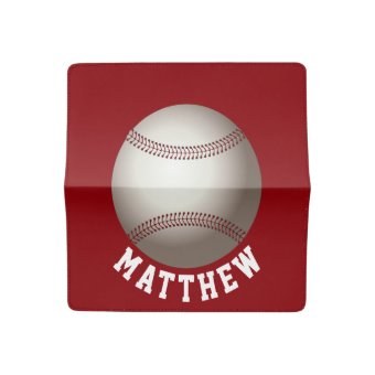 Baseball Sports Design Personalized Name Checkbook Cover | Zazzle