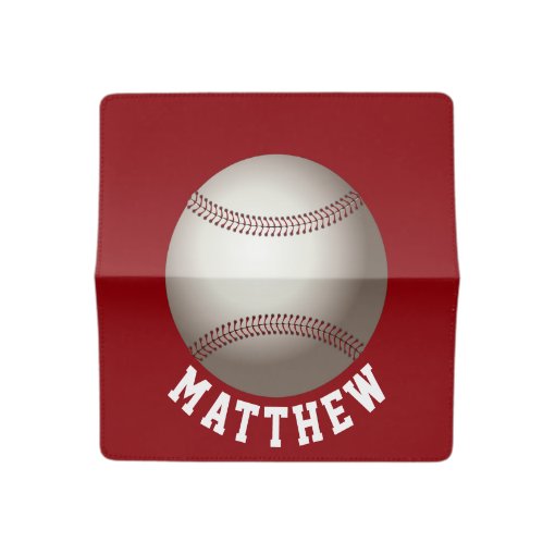 Baseball Sports Design Personalized Name Checkbook Cover | Zazzle