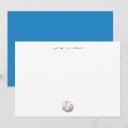 Baseball Sports Kids Personalized Thank You Card | Zazzle