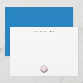 Baseball Sports Kids Personalized Thank You Card | Zazzle