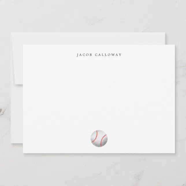 Baseball Sports Kids Personalized Thank You Card | Zazzle