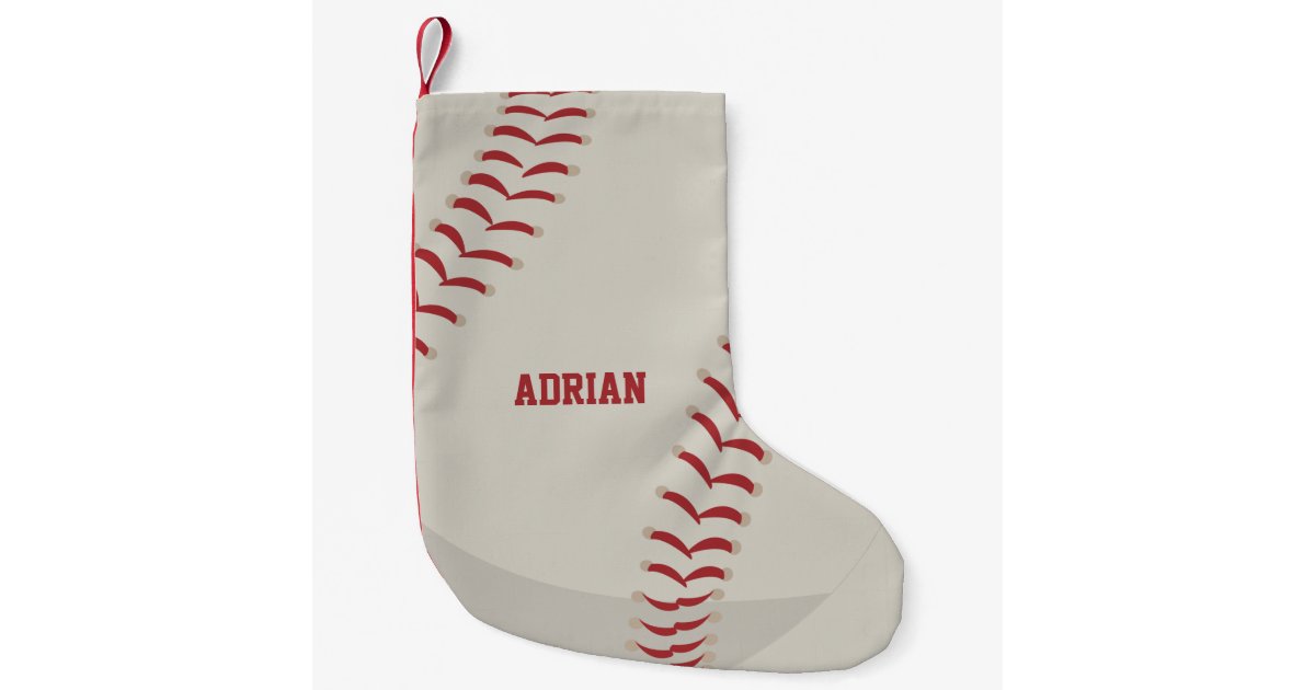 Baseball Sports Personalized Small Christmas Stocking | Zazzle