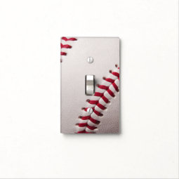 Baseball Sports Template Personalized Baseballs Light Switch Cover | Zazzle