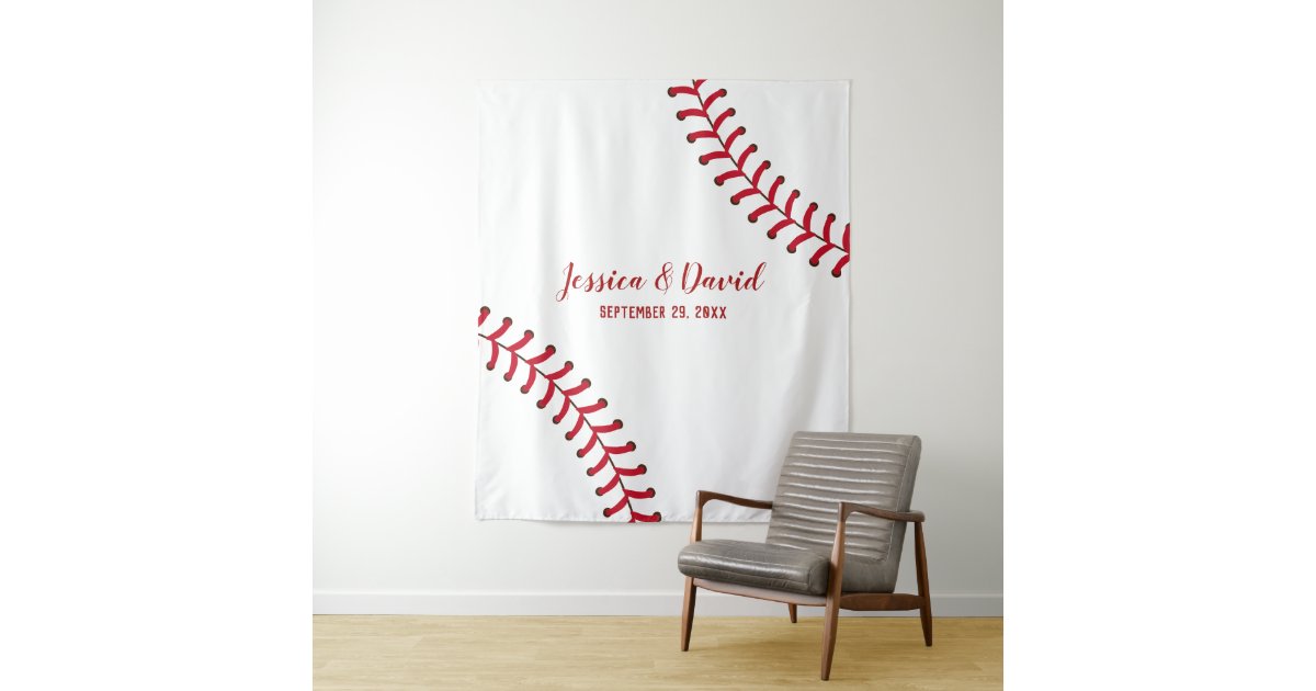 Baseball Sports Theme Wedding Backdrops | Zazzle