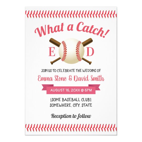 Baseball Sports Theme Wedding Invitation | Zazzle.com